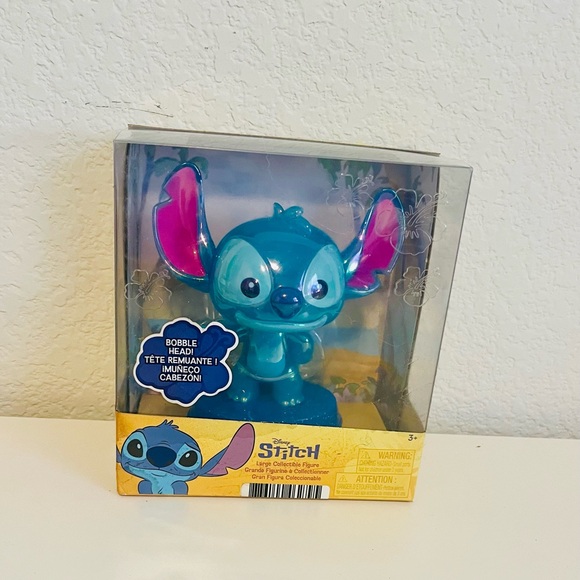 Disney | Toys | Disney Stitch Bobble Head Figure Blue And Pink | Poshmark